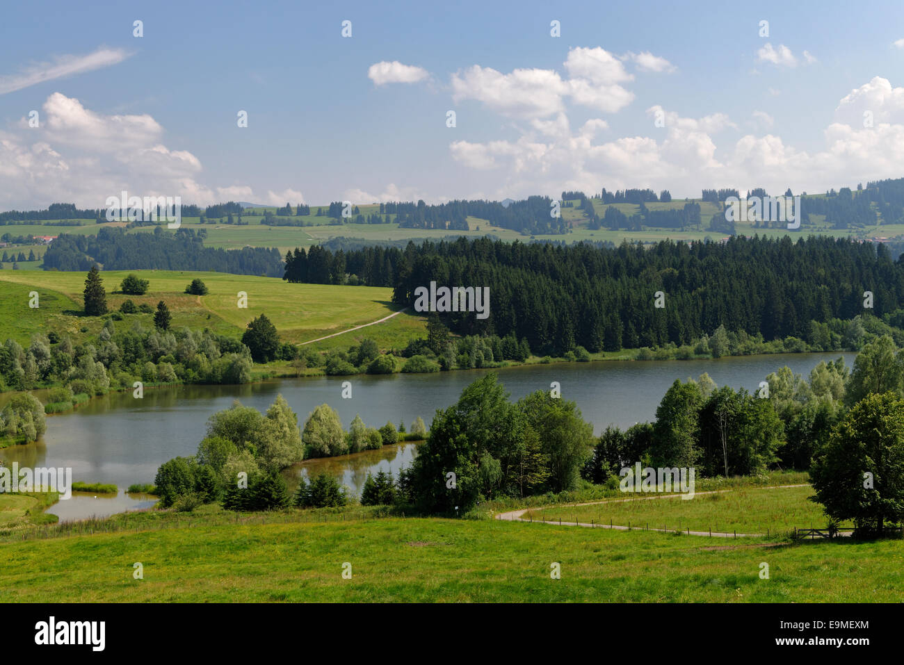 Northern shore of Rottachspeicher reservoir, Rottachsee Lake, Upper ...