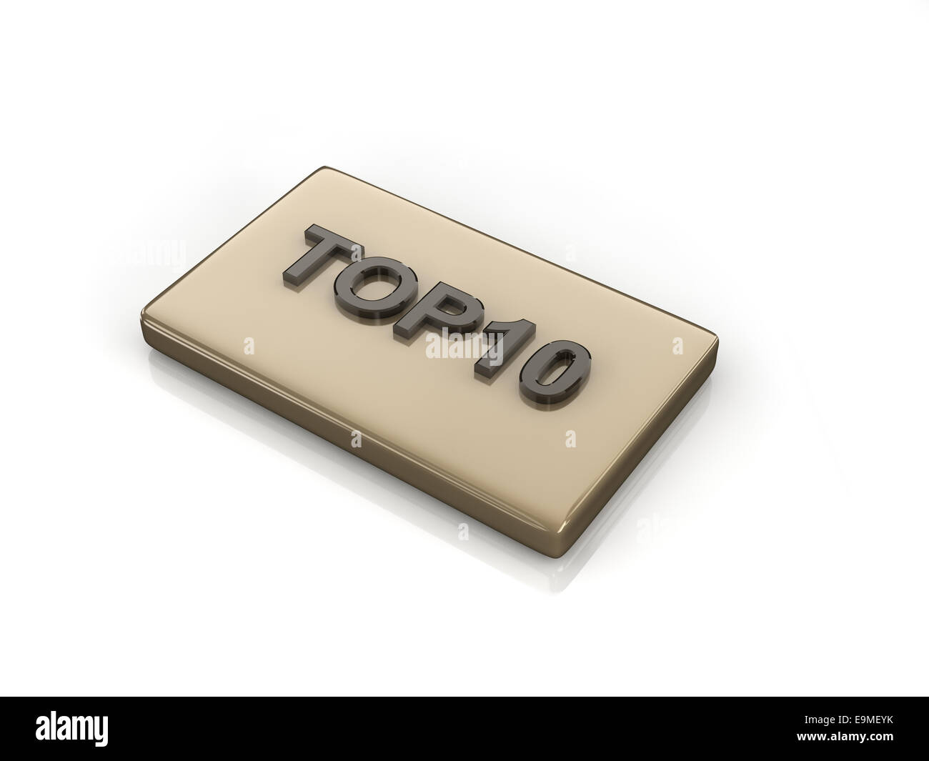 reflective 3d text free isolated with white background Stock Photo - Alamy