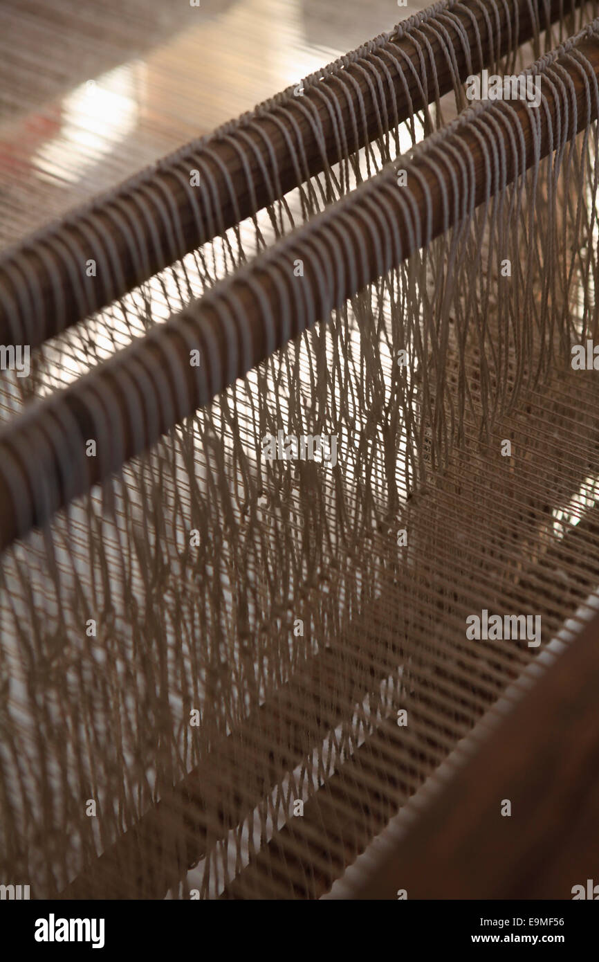 Close-up of hand loom Stock Photo - Alamy