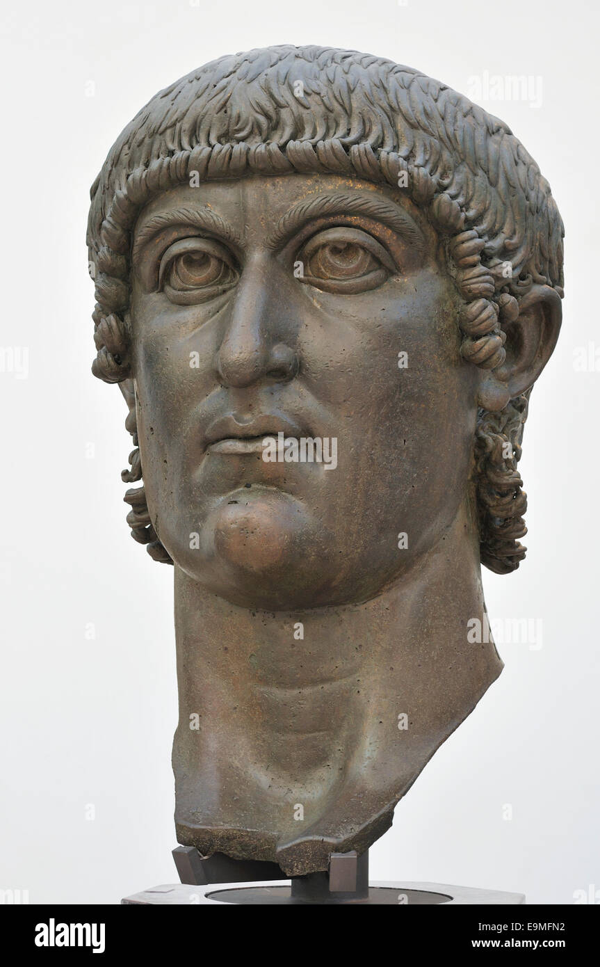 Bronze head of Emperor Constantine II Capitoline Museums Musei ...