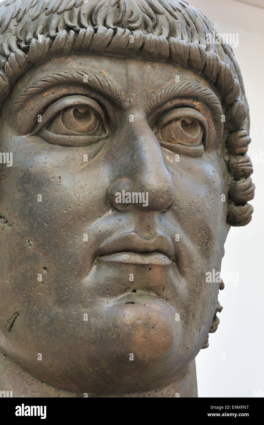 Bronze head of Emperor Constantine II Capitoline Museums Musei ...