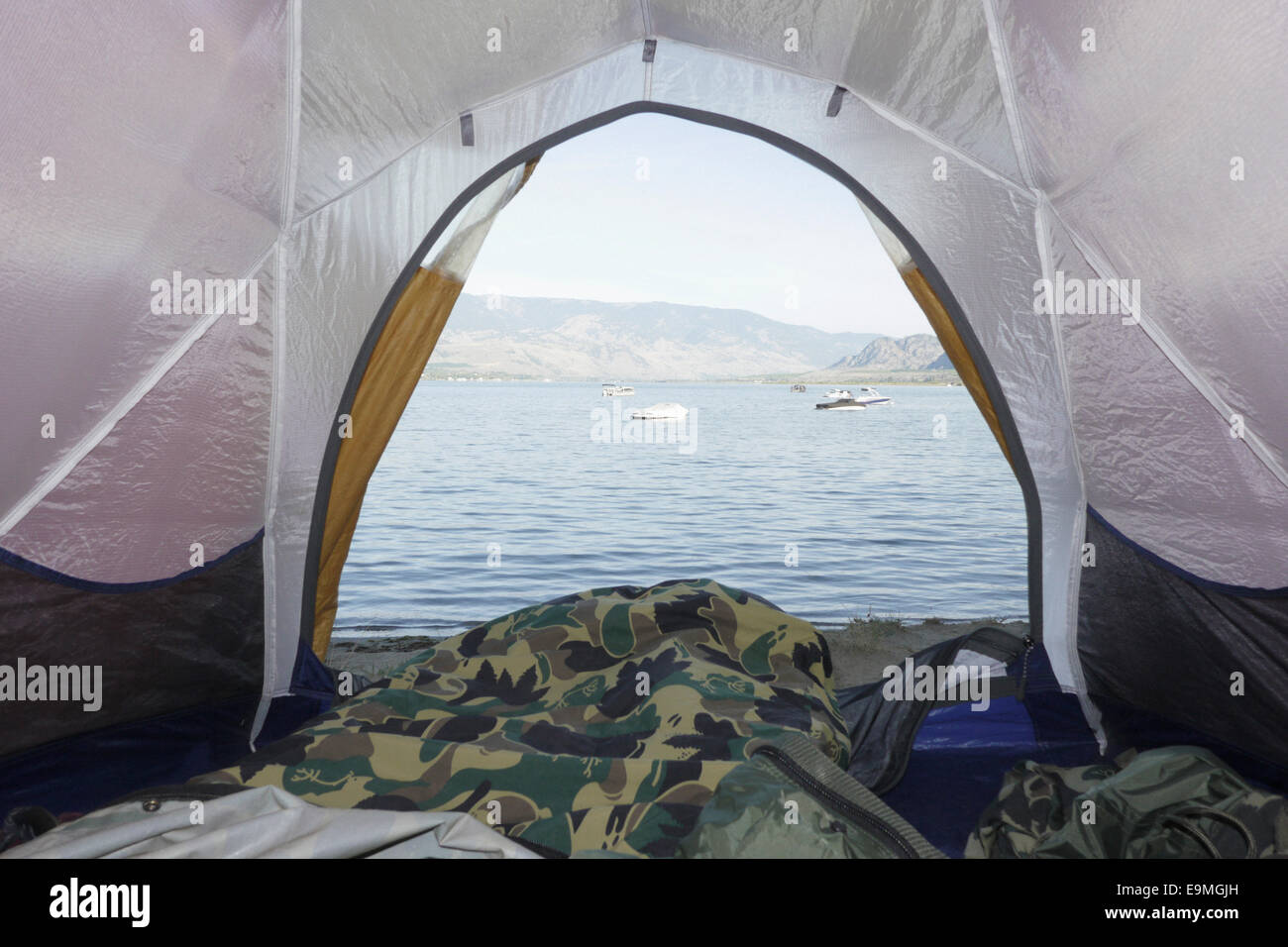 View of sea from tent arch Stock Photo - Alamy