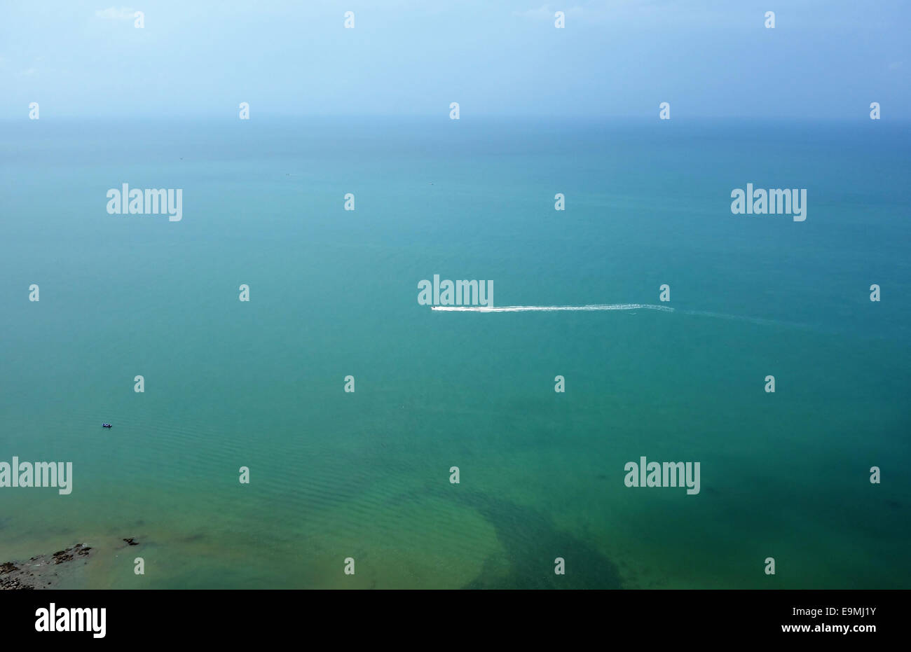 eye bird view of blue sea Stock Photo - Alamy
