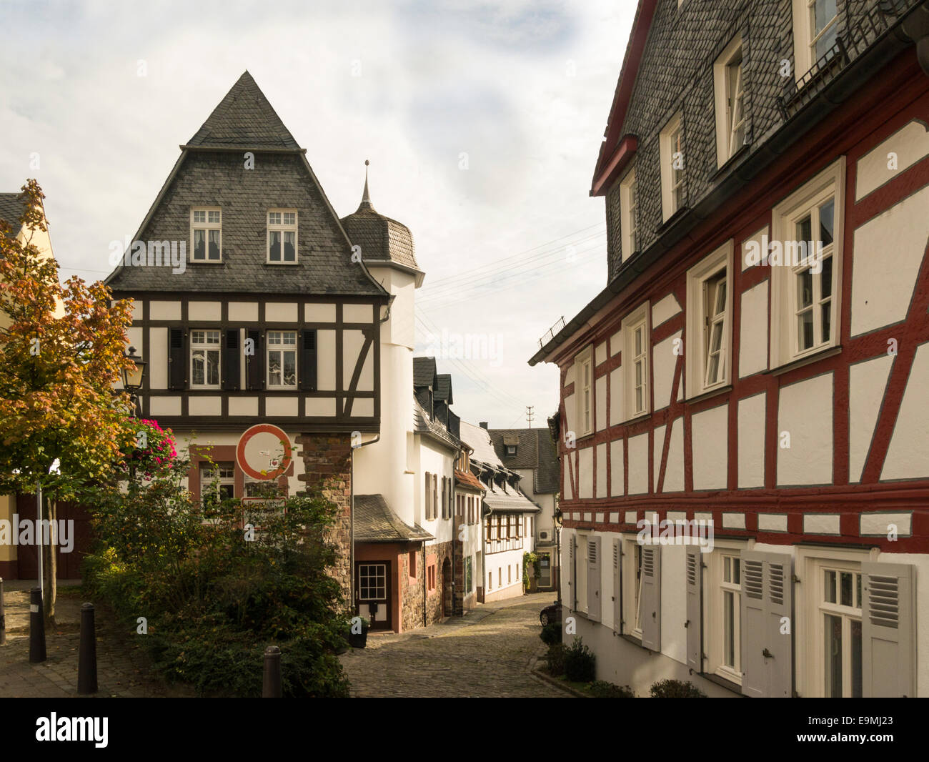 Traditional timber framed buildings Geisenheim Old Town Germany EU ...