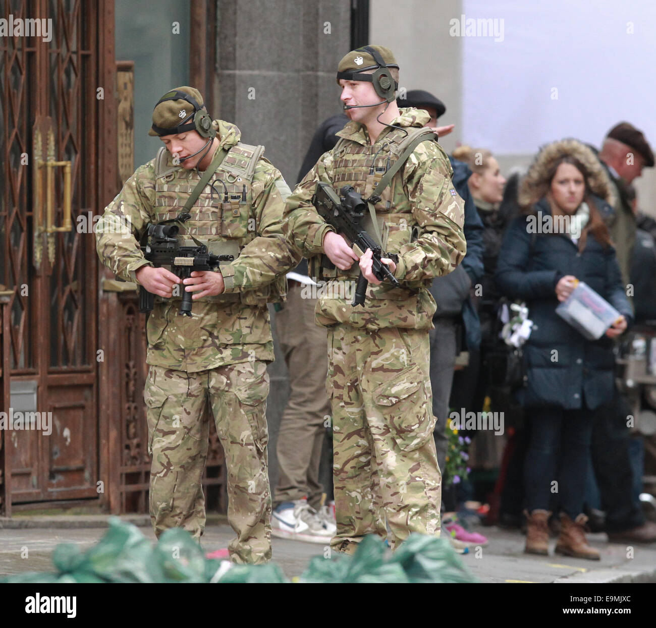 Cast shoot scenes for 24 Live Another Day in central London Featuring ...