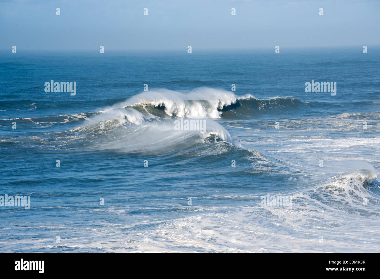 Beautiful waves on Atlantic ocean Stock Photo - Alamy