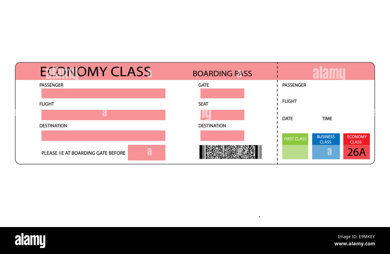 vector format boarding pass, for travel concepts Stock Photo - Alamy
