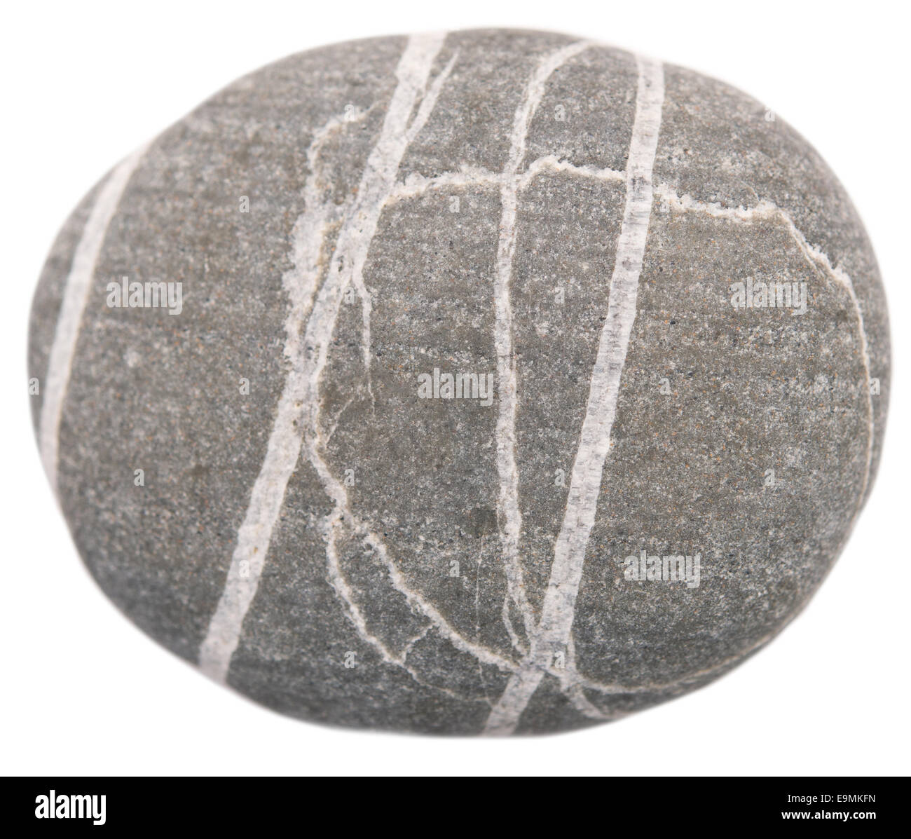 single stone isolated on white background Stock Photo - Alamy