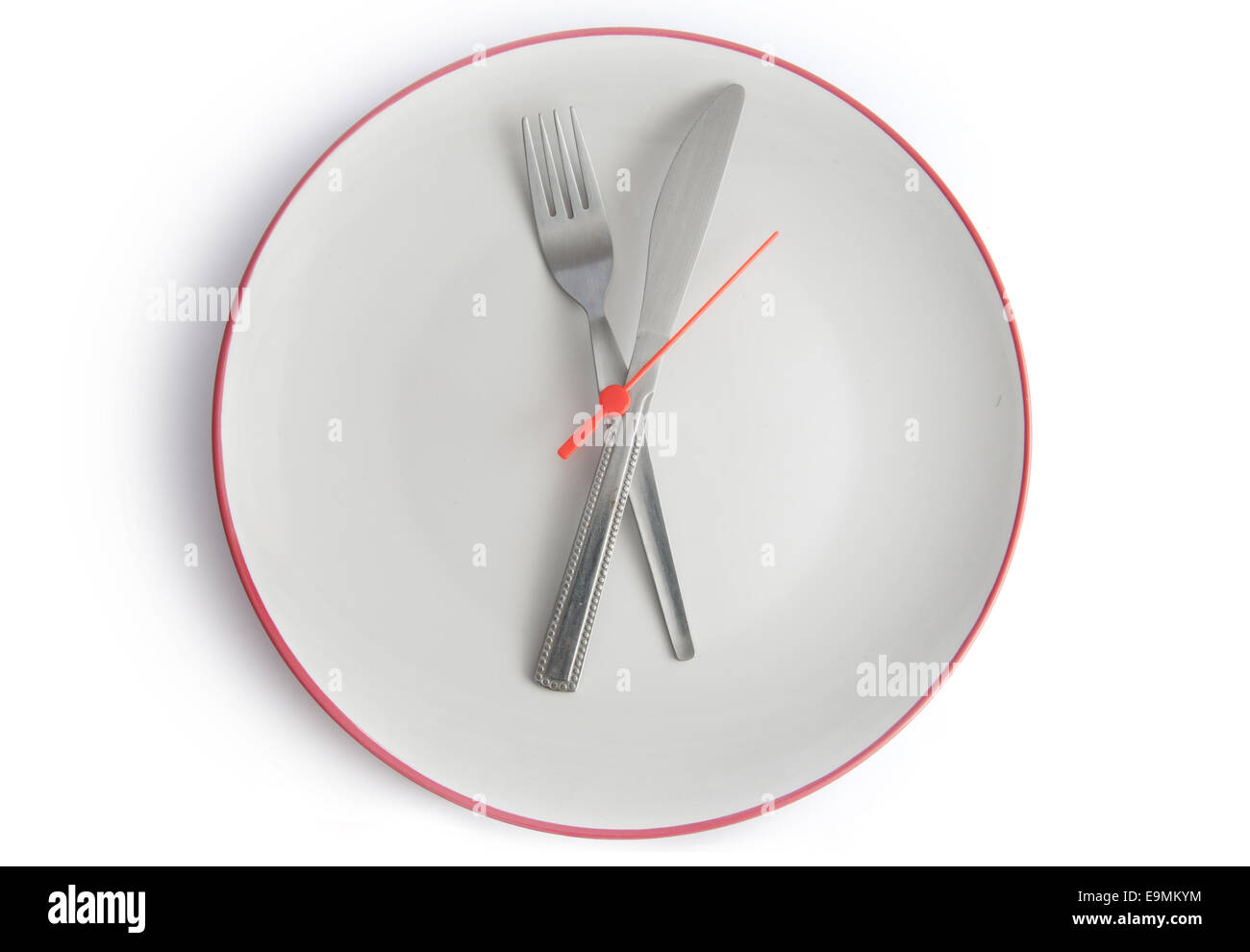 Meal time clock Stock Photo - Alamy