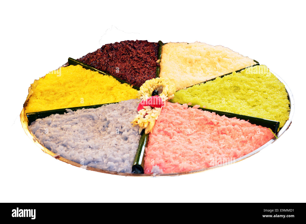 sticky rice colorful in coconut cream or add coconut juice to glutinous ...