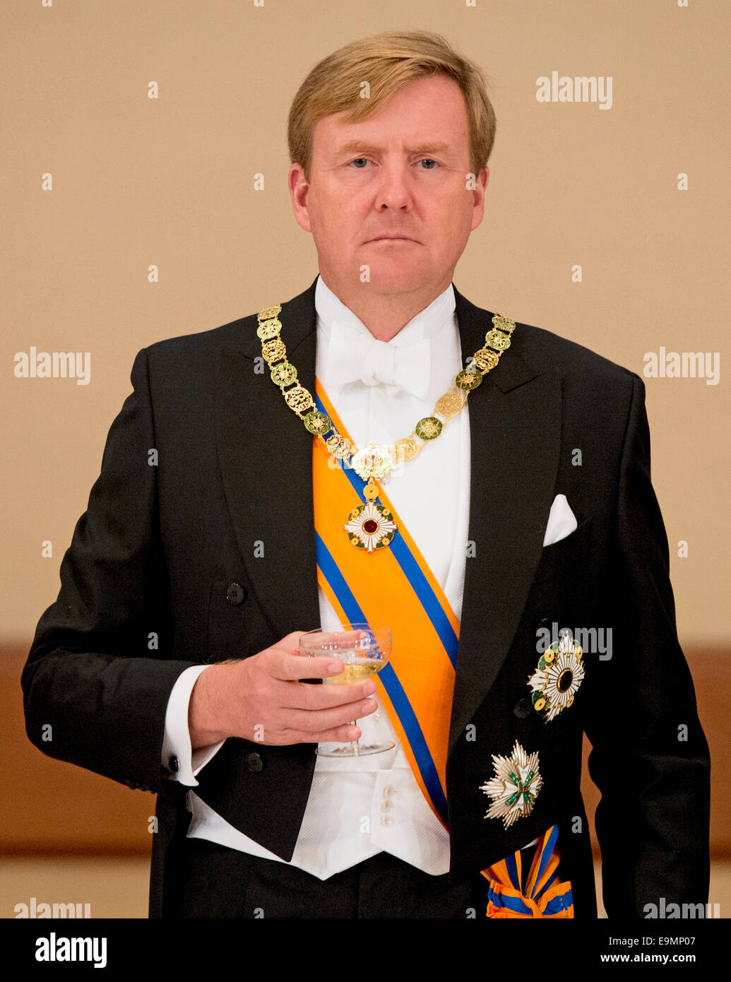 Tokyo, Japan. 29th Oct, 2014. Dutch King Willem-Alexander attends a ...