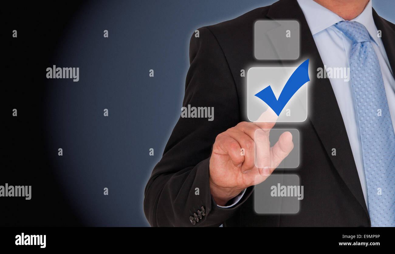 Man with Checklist Stock Photo - Alamy