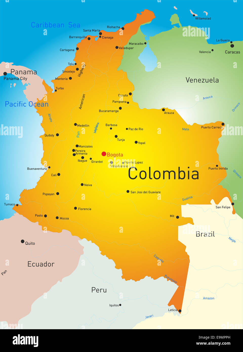 Border of peru and colombia hi-res stock photography and images - Alamy