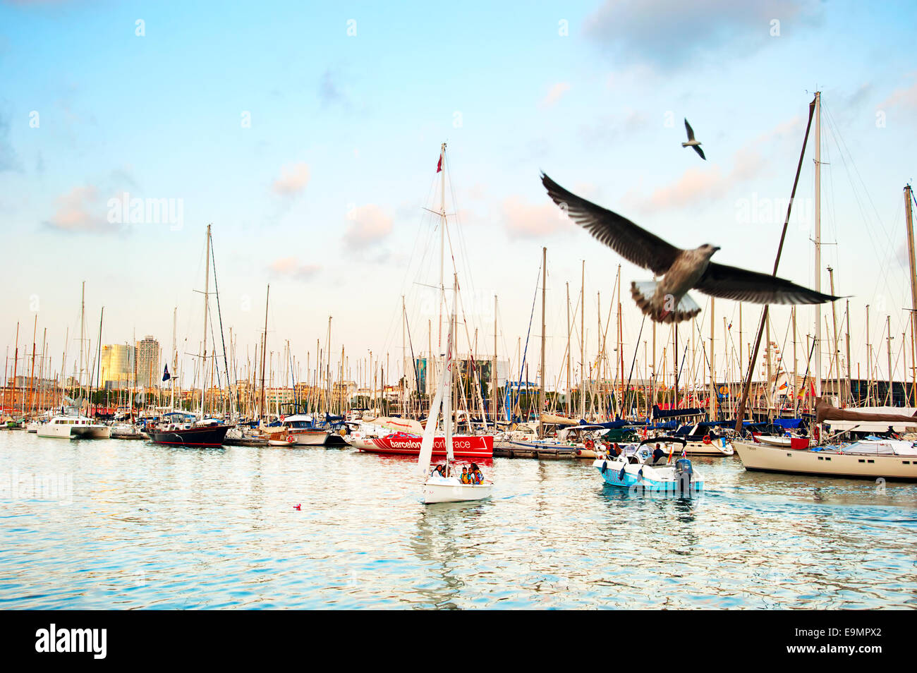 Marina port vell sunset hi-res stock photography and images - Alamy