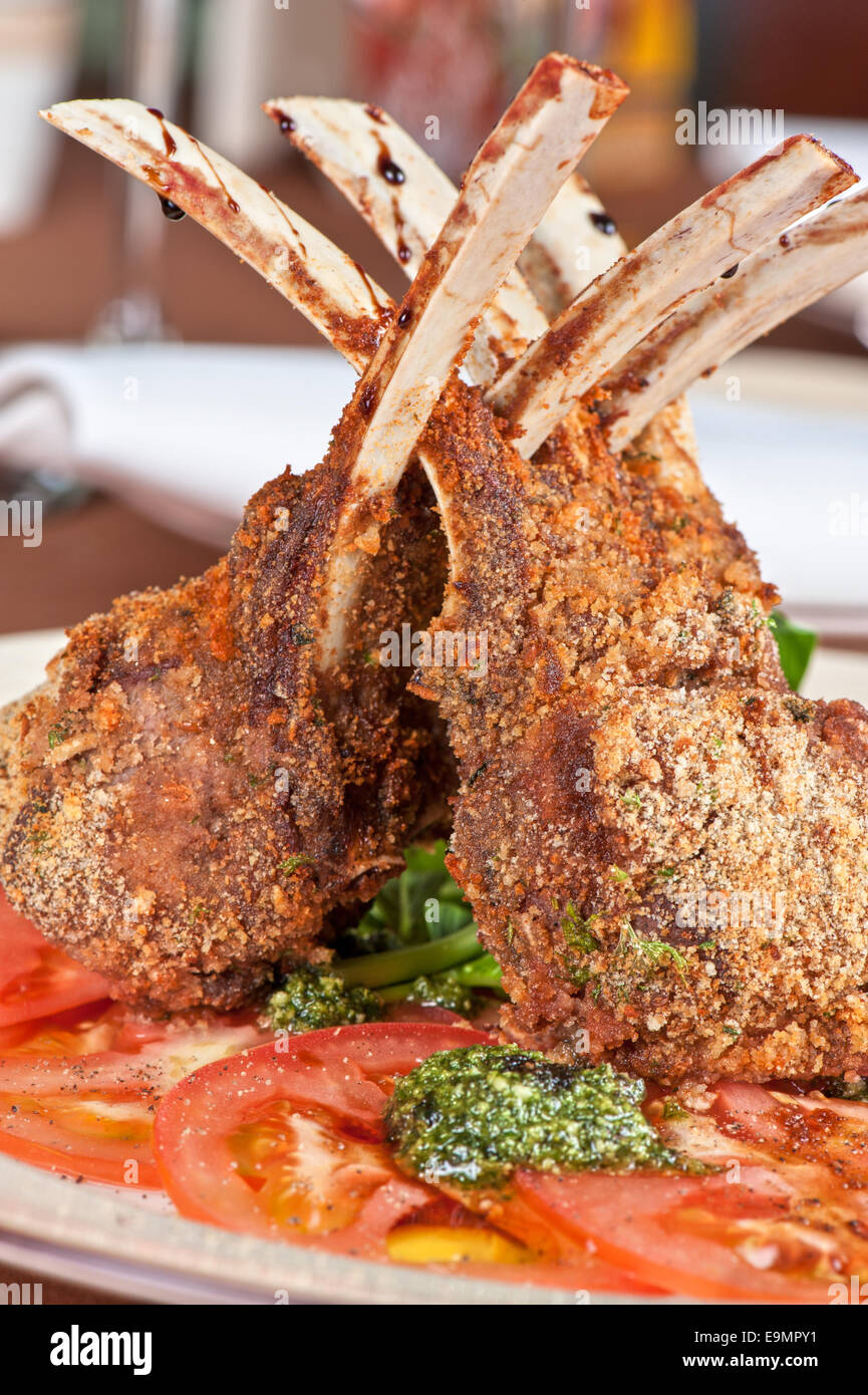 roasted lamb rib Stock Photo - Alamy