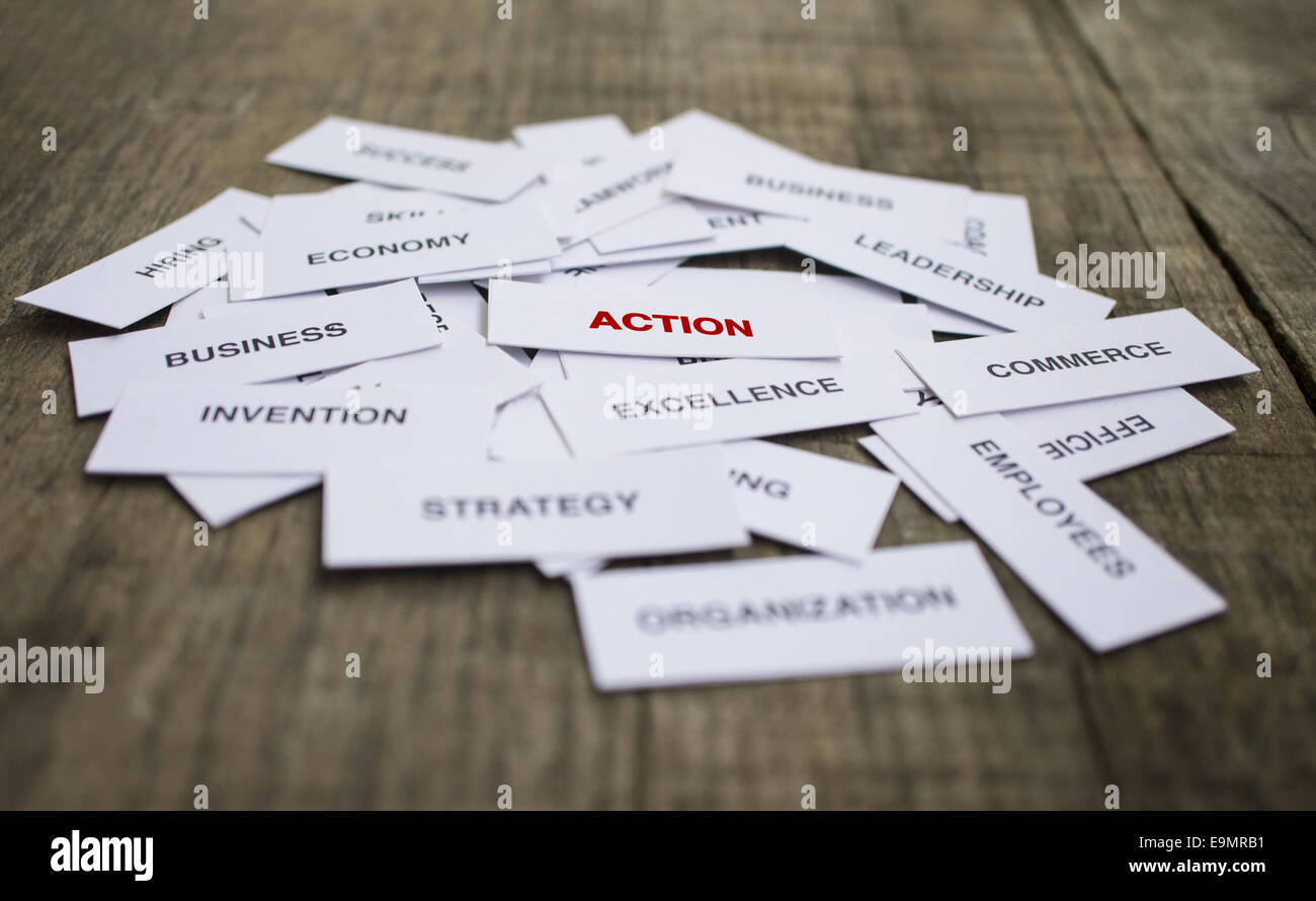 Action words hi-res stock photography and images - Alamy