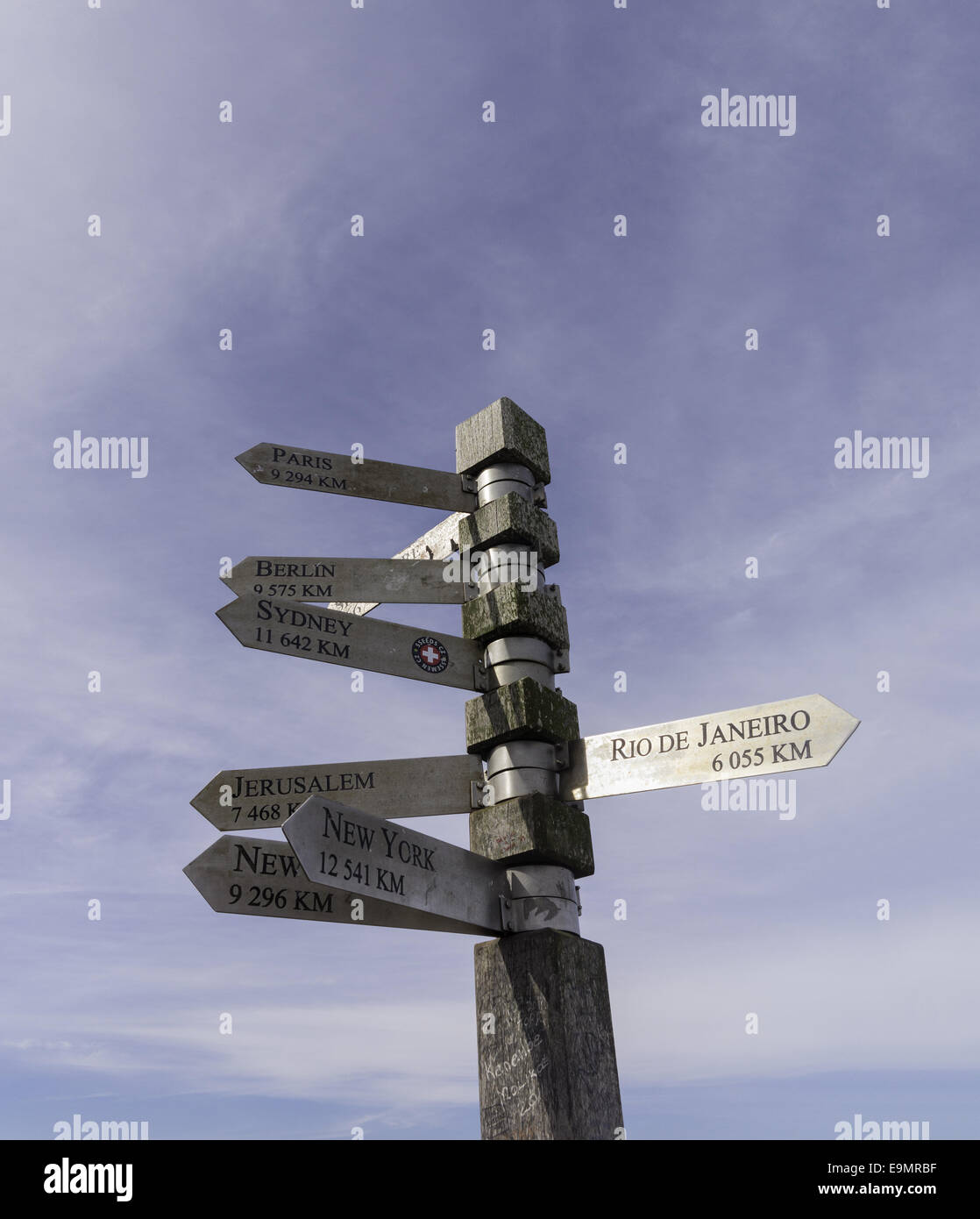 Signpost Cape Point South Africa Stock Photo - Alamy
