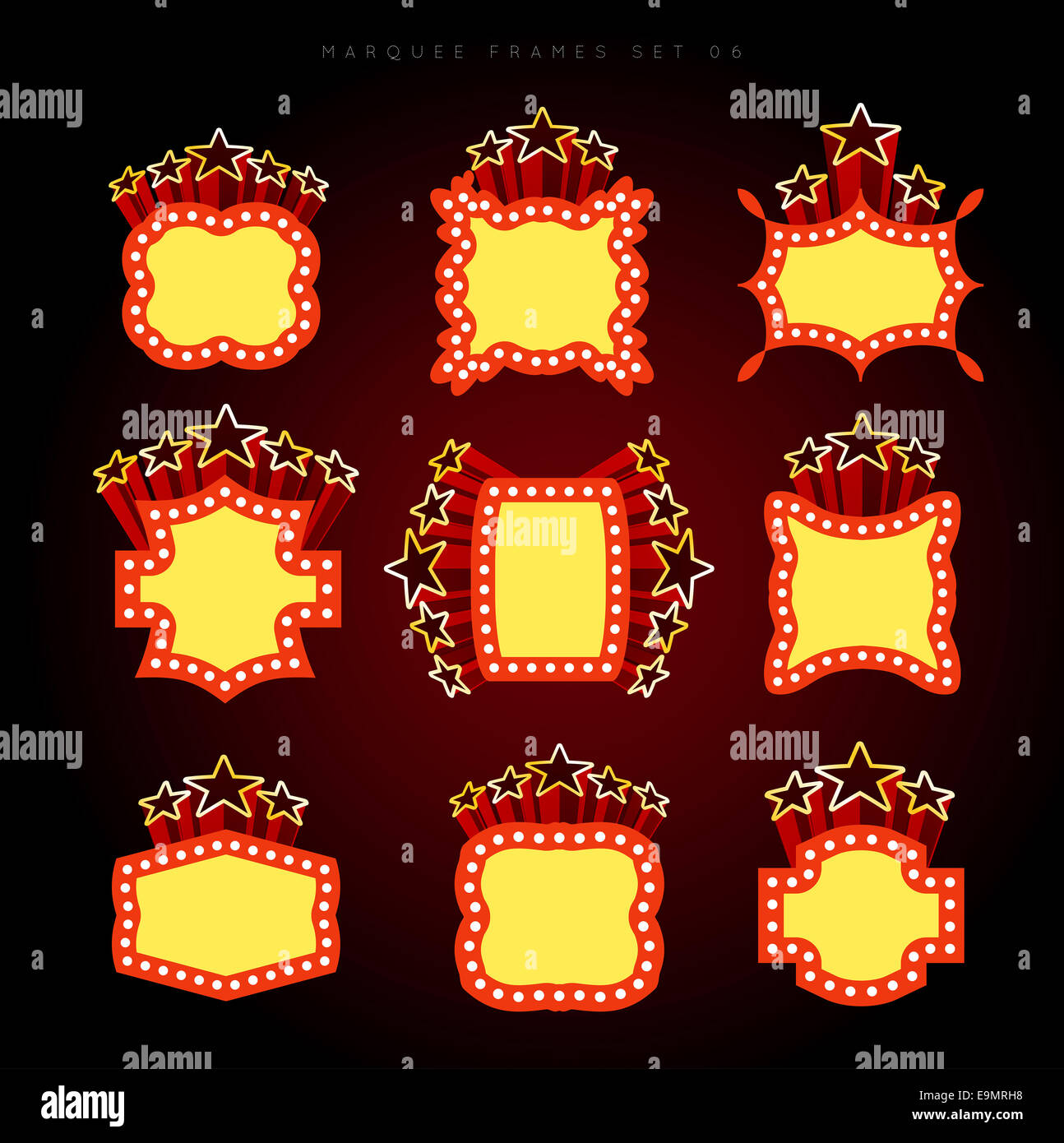 Marquee lights border hi-res stock photography and images - Alamy
