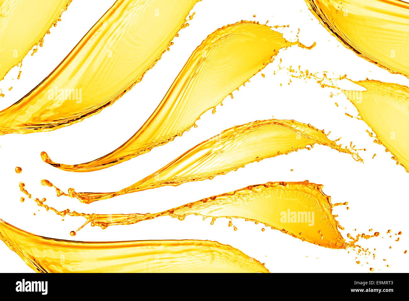 orange water splash isolated on white Stock Photo - Alamy