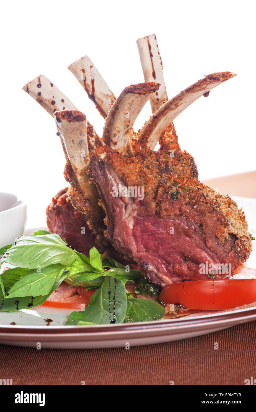 roasted lamb rib Stock Photo - Alamy