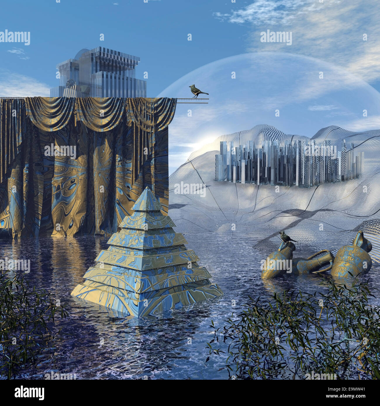 The curtain falls Stock Photo - Alamy