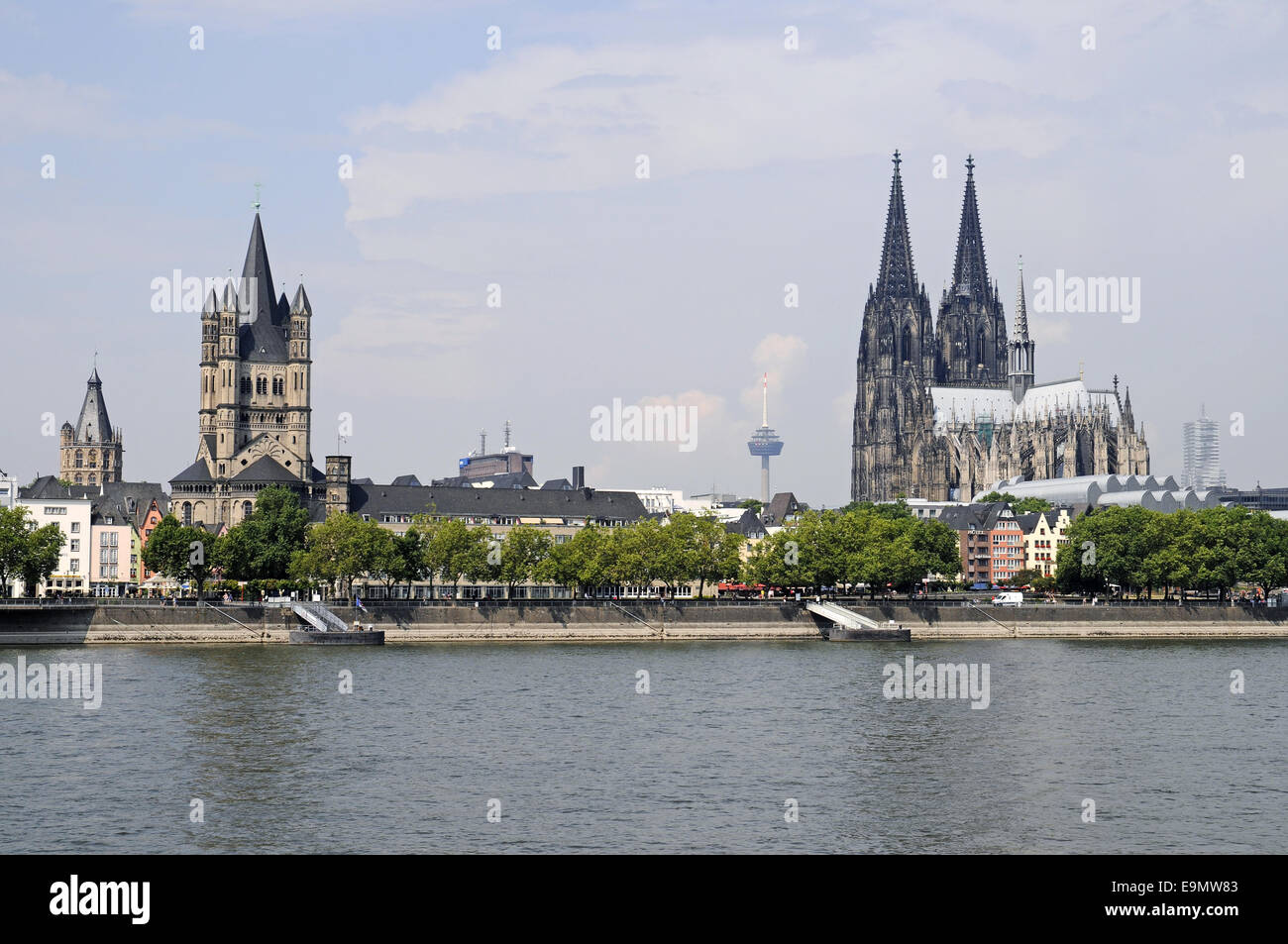 riverside, Rhine River, Cologne, Germany Stock Photo - Alamy