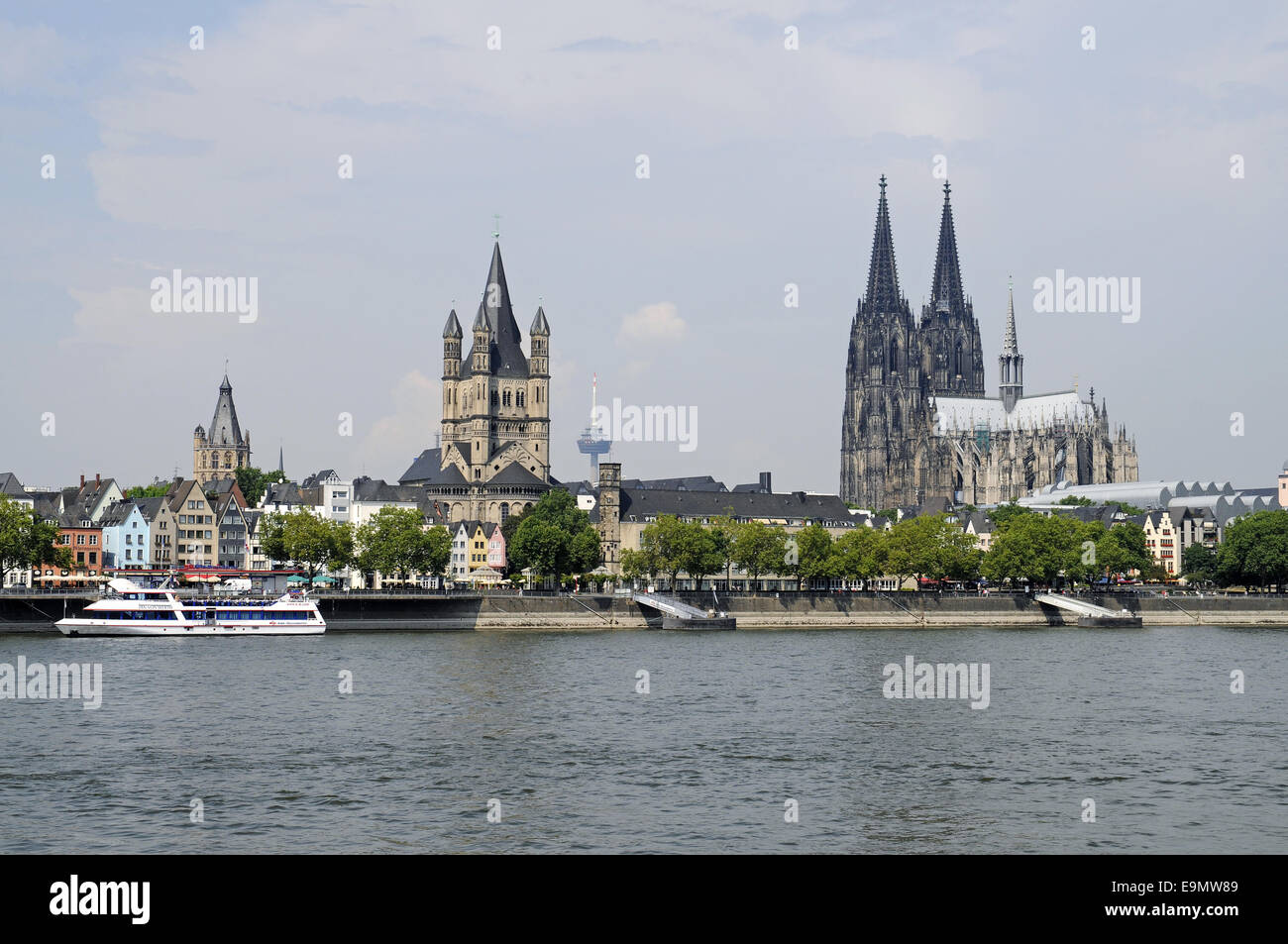 riverside, Rhine River, Cologne, Germany Stock Photo - Alamy