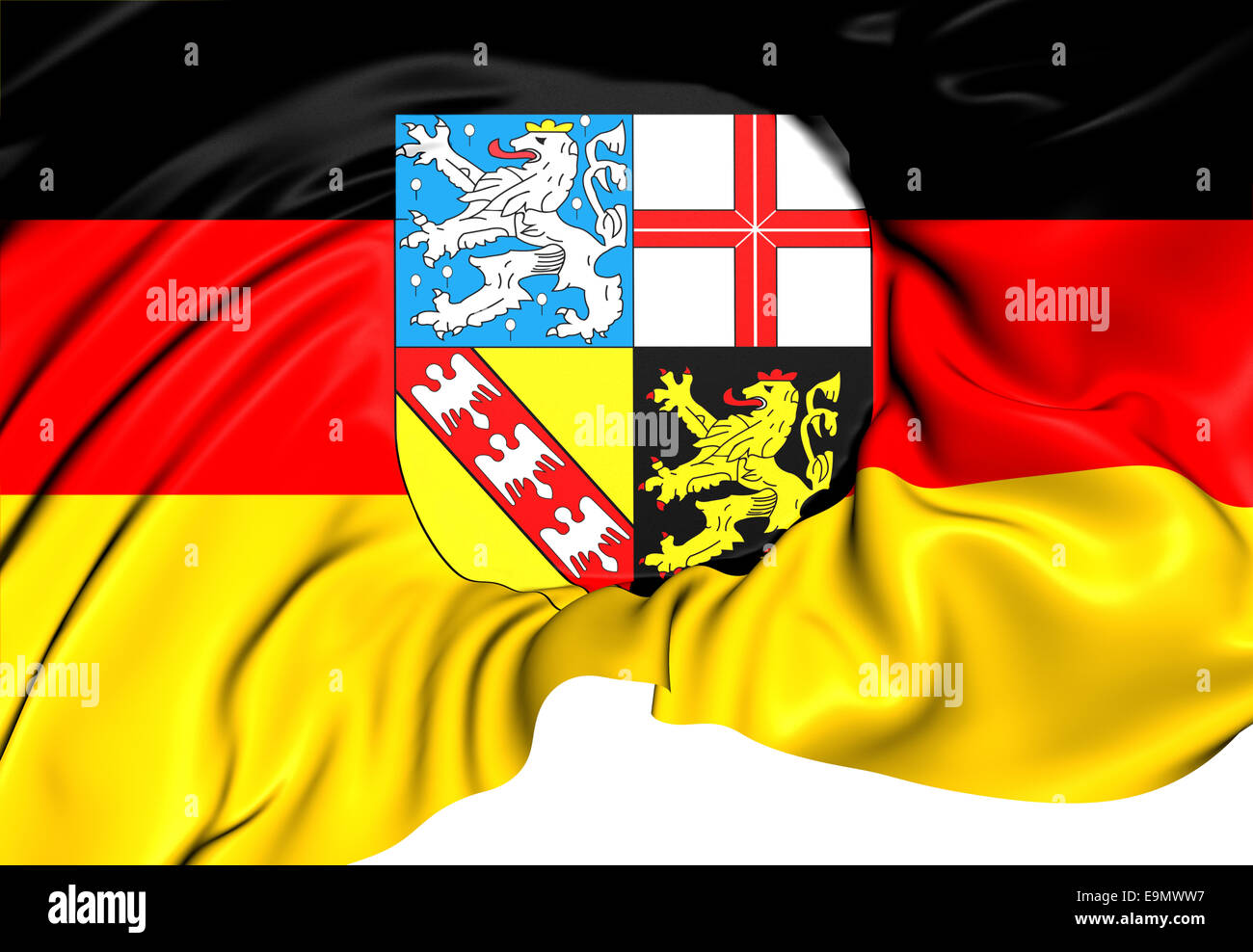 Flag Of Saarland Stock Photo Alamy Flag Of Saarland Stock Photo Alamy