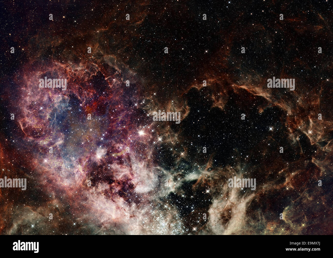 Star field in space and a nebulae Stock Photo - Alamy