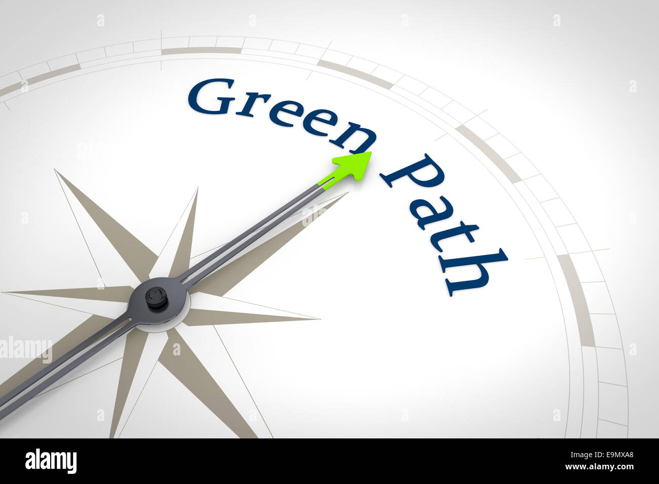 Compass Green Path Stock Photo - Alamy