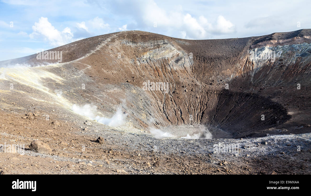 Lipari Islands active volcano Stock Photo - Alamy