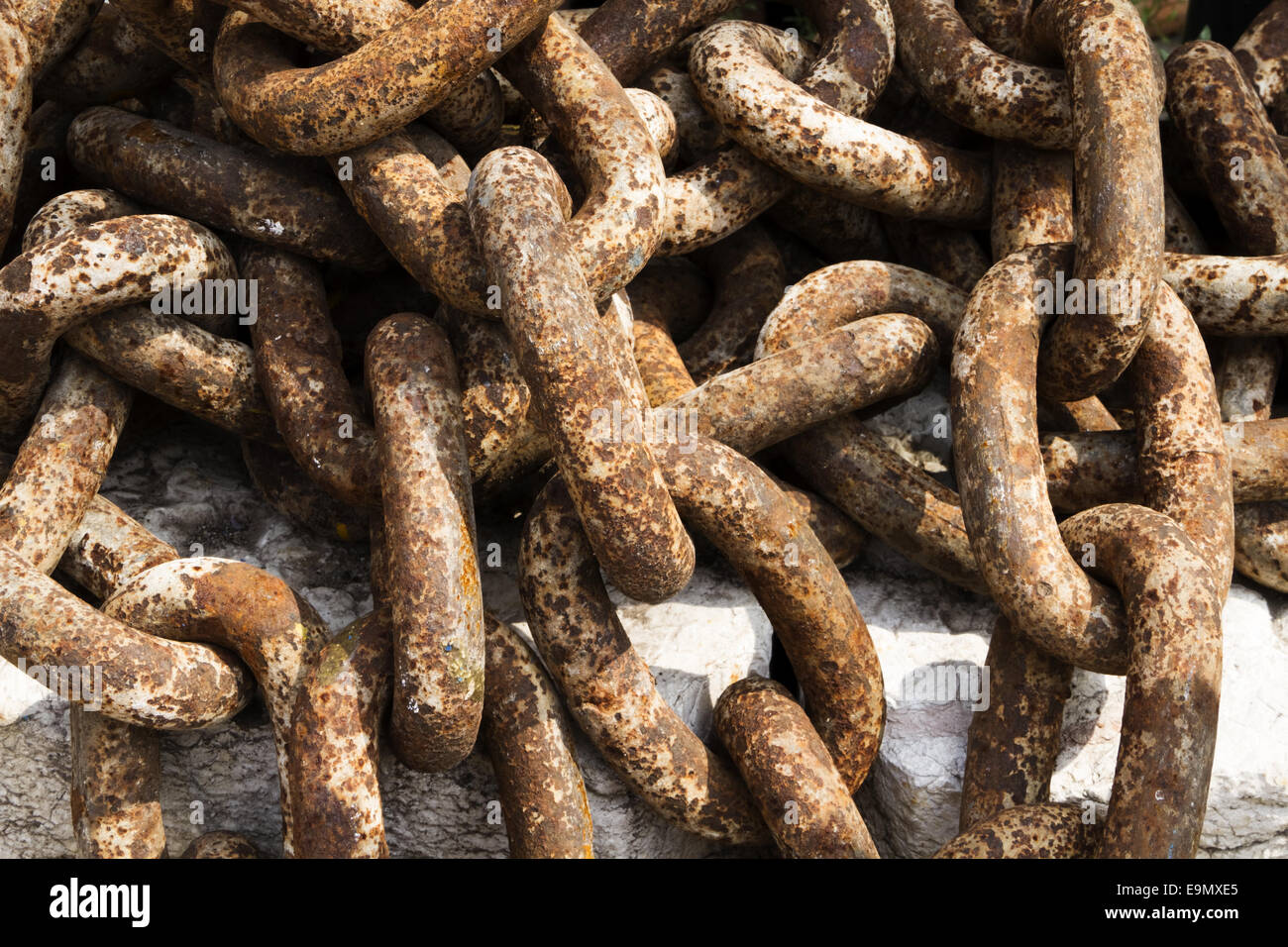 Large metal structure secured chains hi-res stock photography and ...