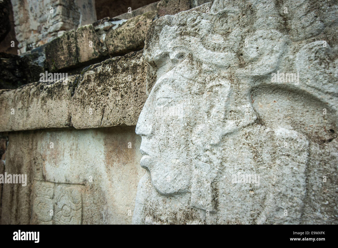 Bas-reliefs at Ruins of Palenque, Mexico Stock Photo - Alamy