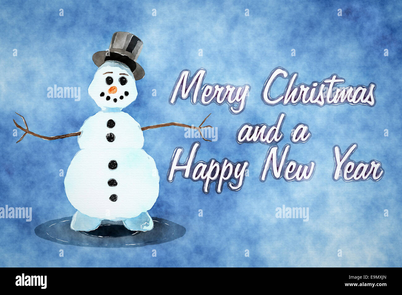 snowman greeting card Stock Photo - Alamy
