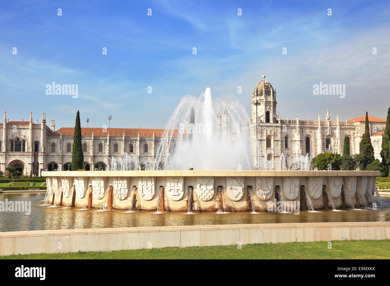 The fountain and monastery of St. Jerome Stock Photo - Alamy