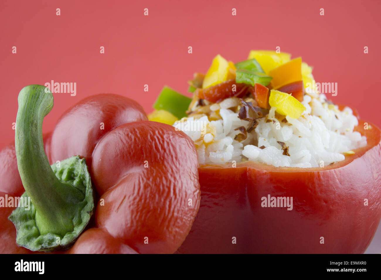 Stuffed red pepper Stock Photo - Alamy