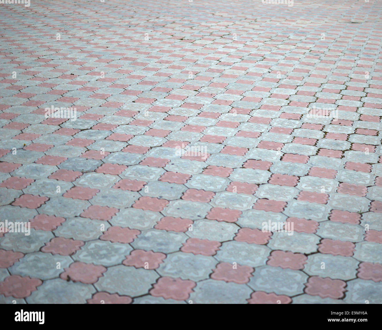 Red tiled pavement hi-res stock photography and images - Alamy