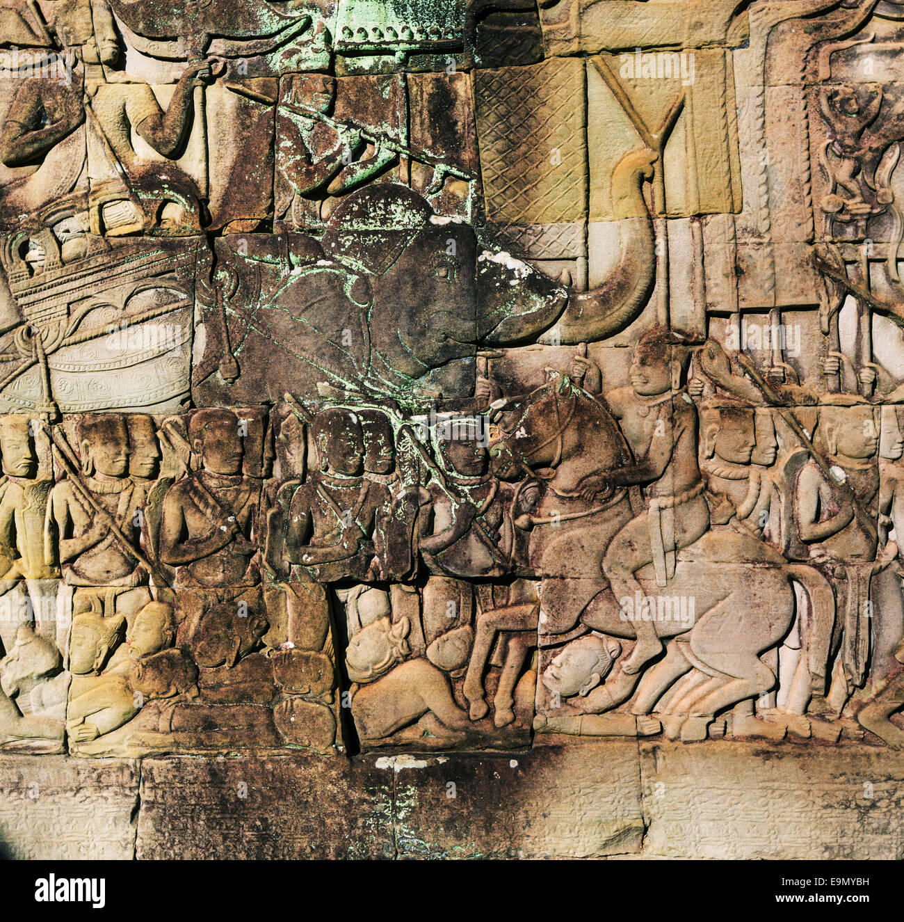 Carving in Angkor Stock Photo - Alamy