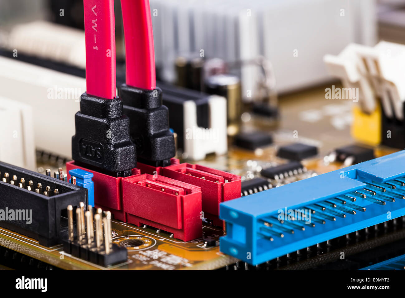 Motherboard SATA socket Stock Photo - Alamy