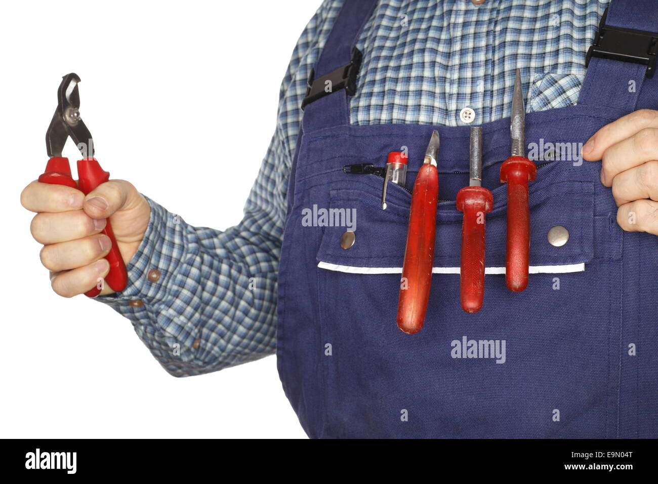 electrician with cutter Stock Photo - Alamy