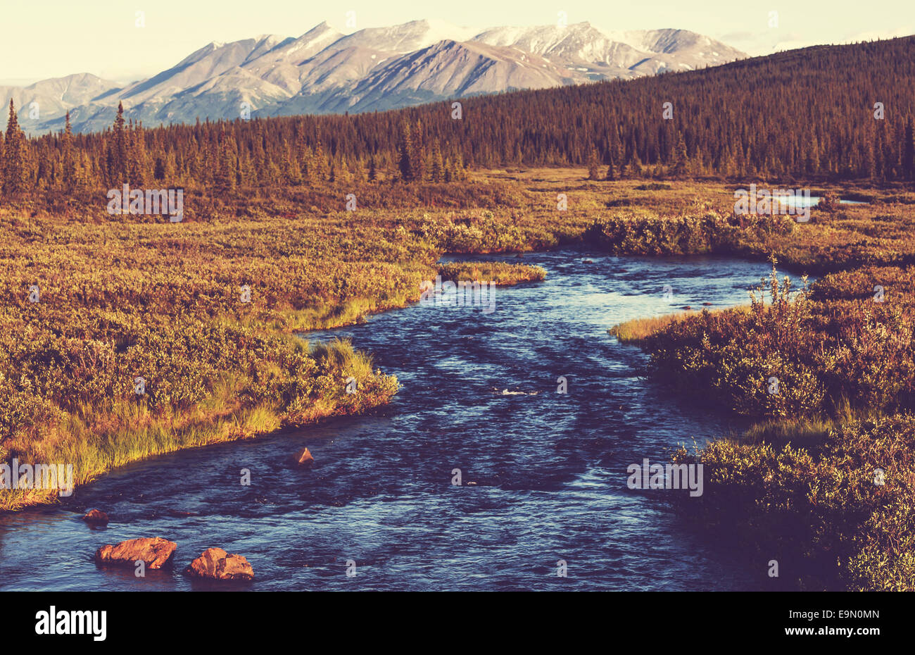 River on Alaska Stock Photo - Alamy