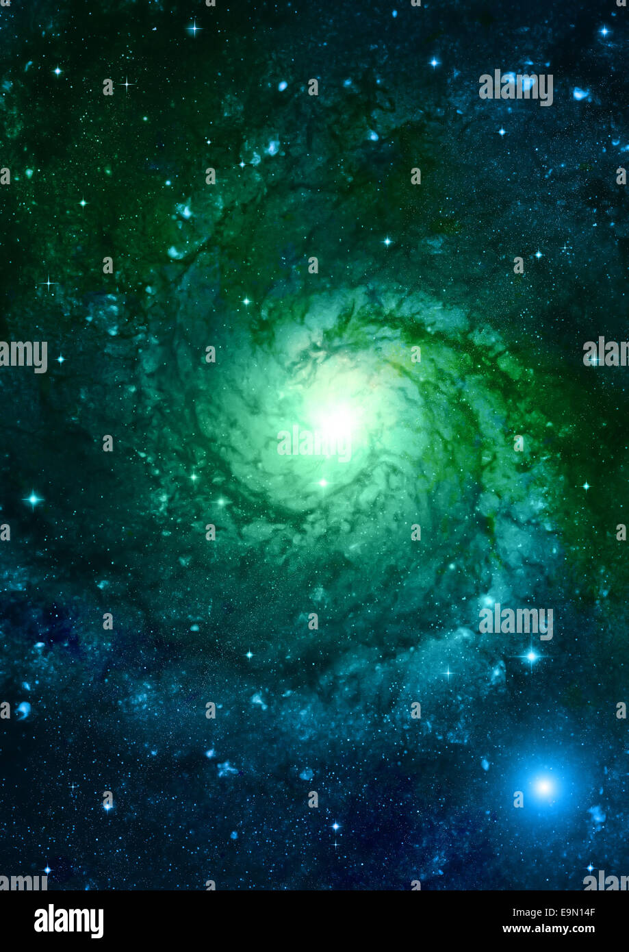 Far away spiral galaxy Stock Photo - Alamy