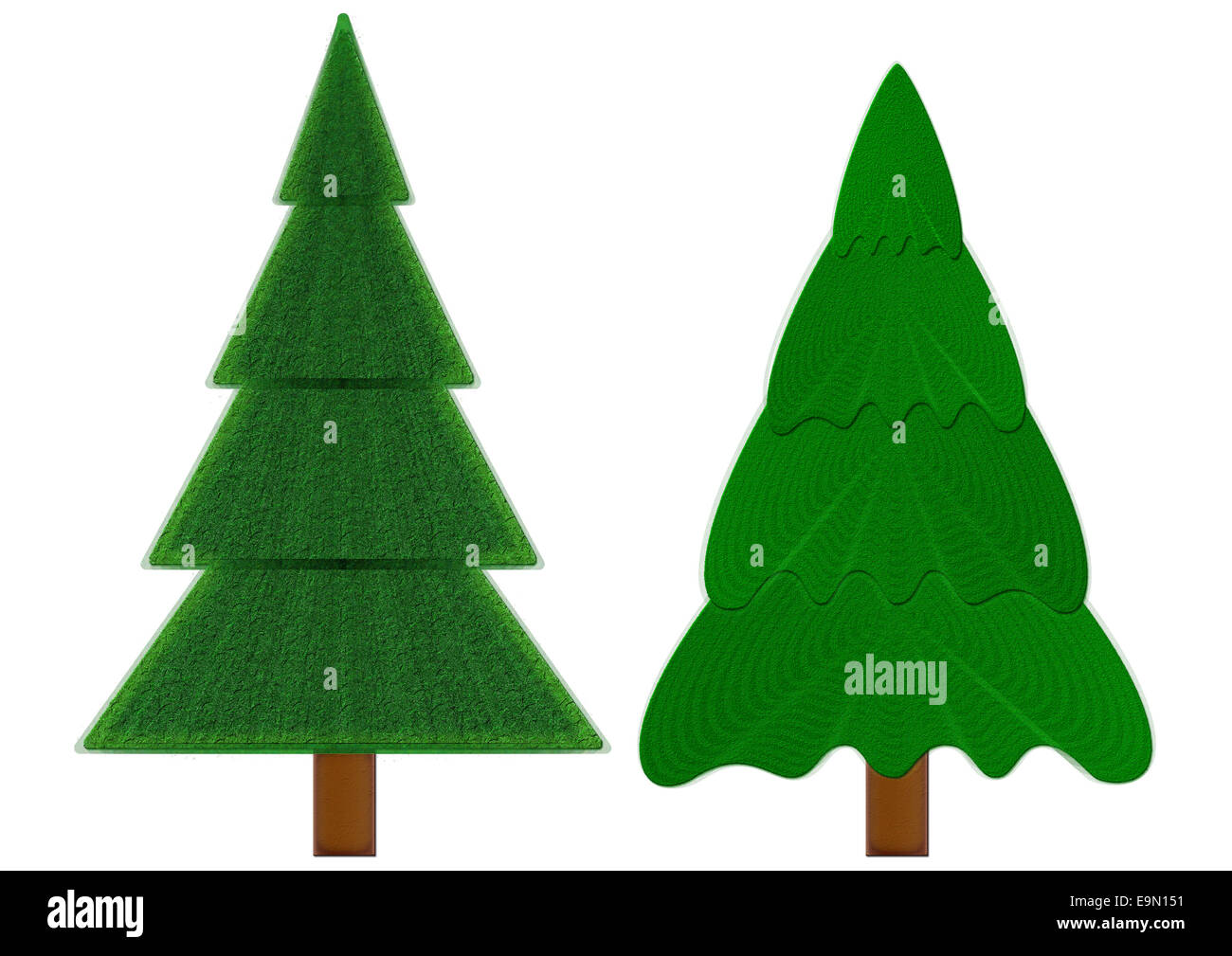 Evergreen shape Cut Out Stock Images & Pictures - Alamy