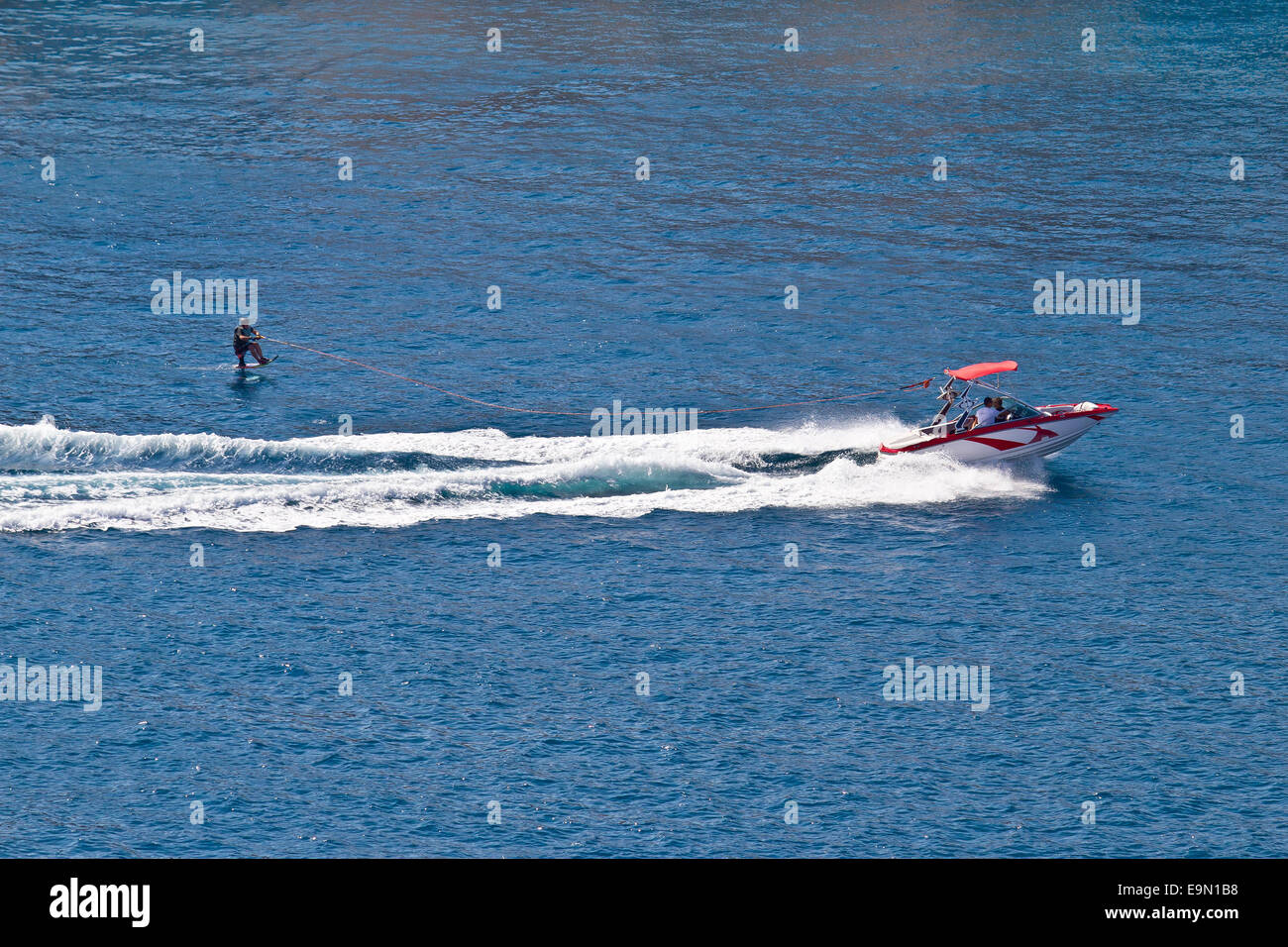 Sit down hydrofoil ski sport Stock Photo - Alamy
