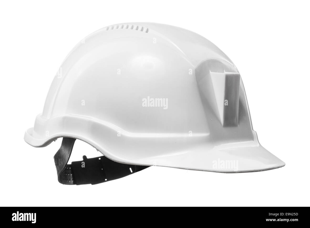 White hard hat isolated on white Stock Photo - Alamy