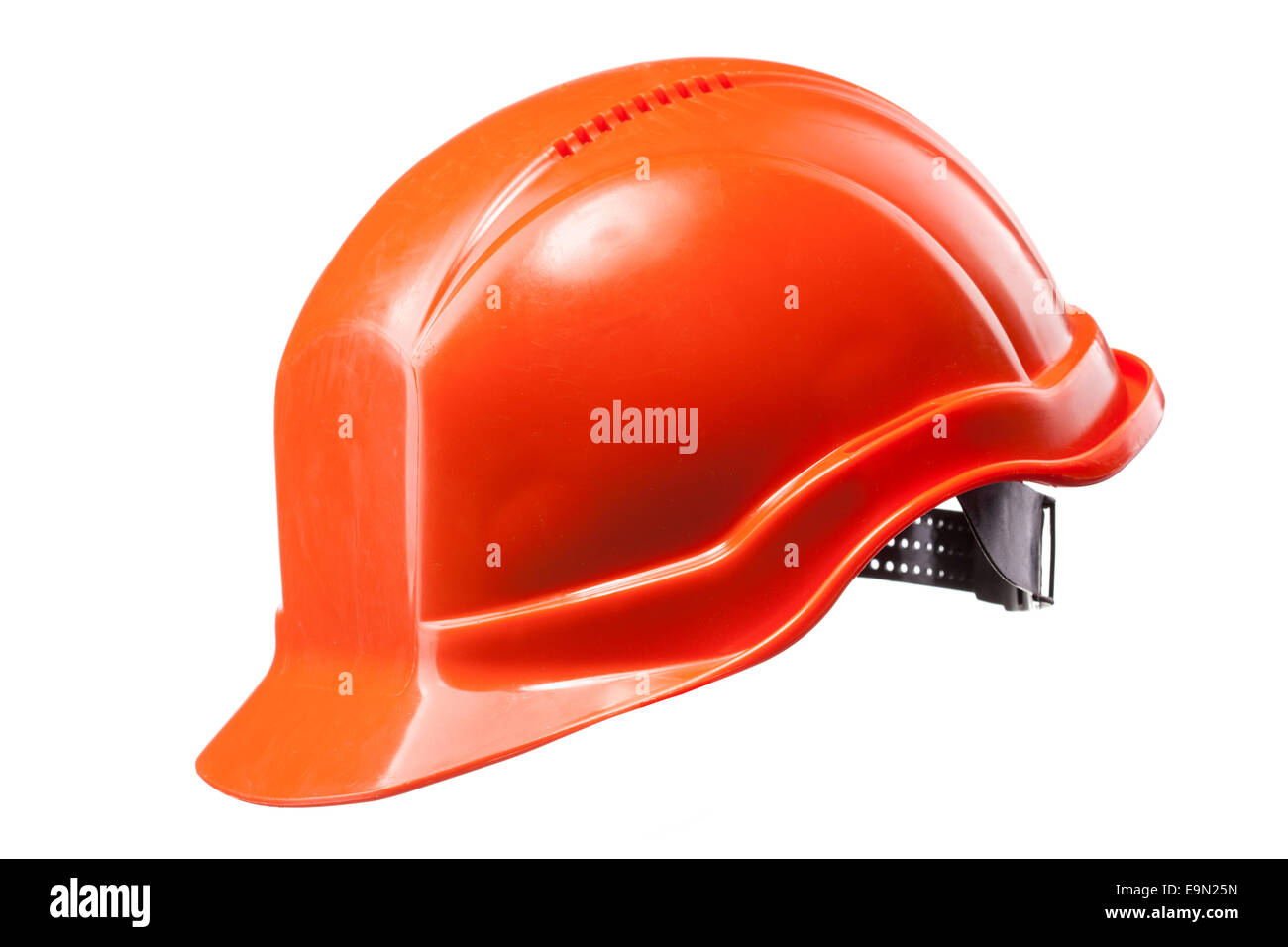 Red hard hat isolated on white Stock Photo - Alamy