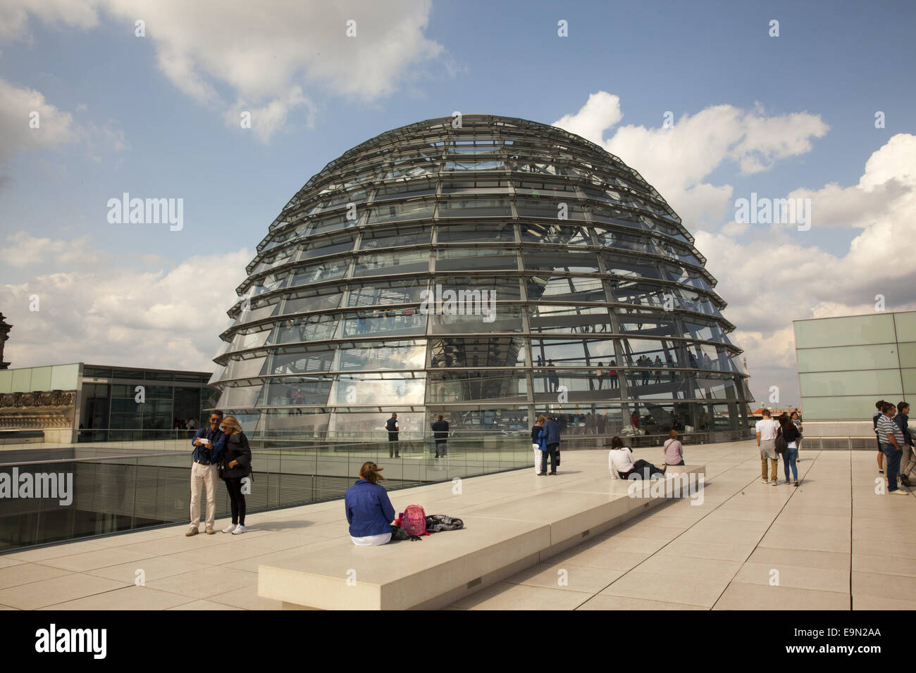 Visitors dome that sits on top of the German Bundestag (Parliament ...