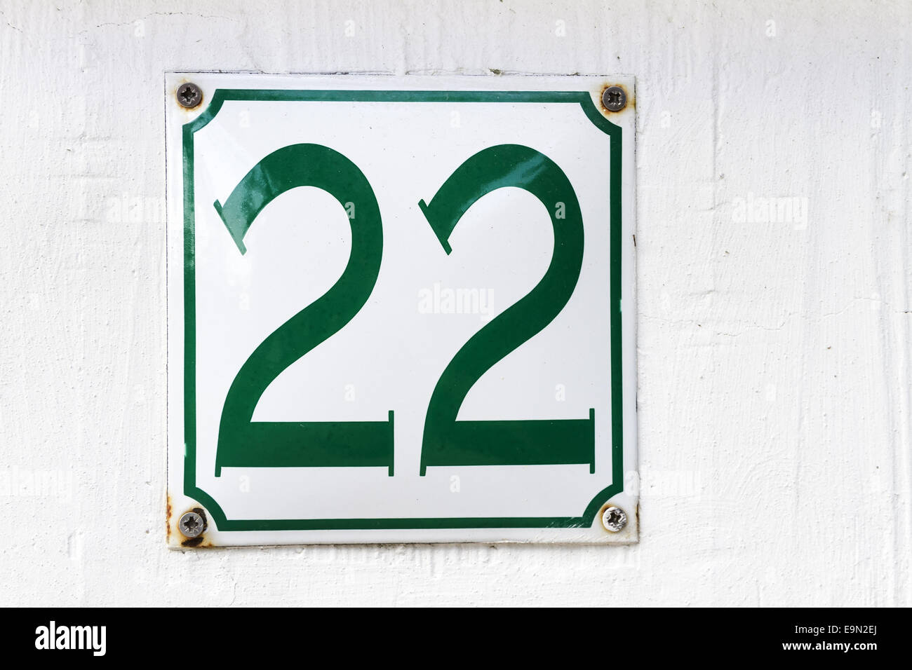 house number 22 Stock Photo - Alamy