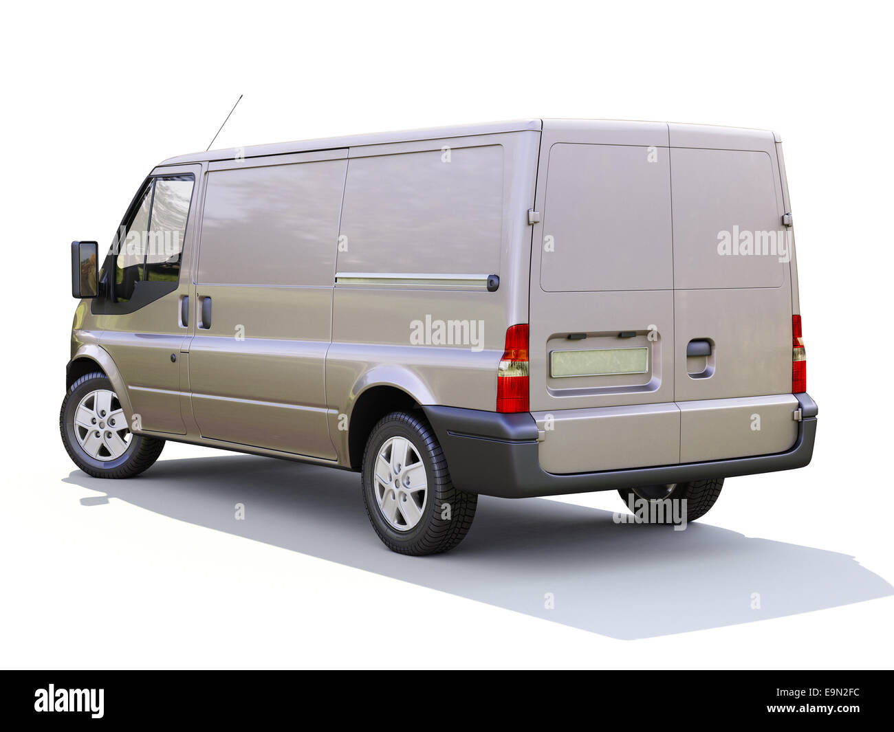Gray commercial delivery van Stock Photo - Alamy