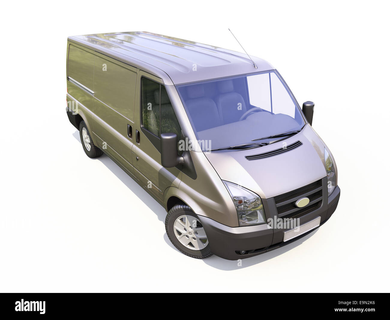 Gray commercial delivery van Stock Photo - Alamy